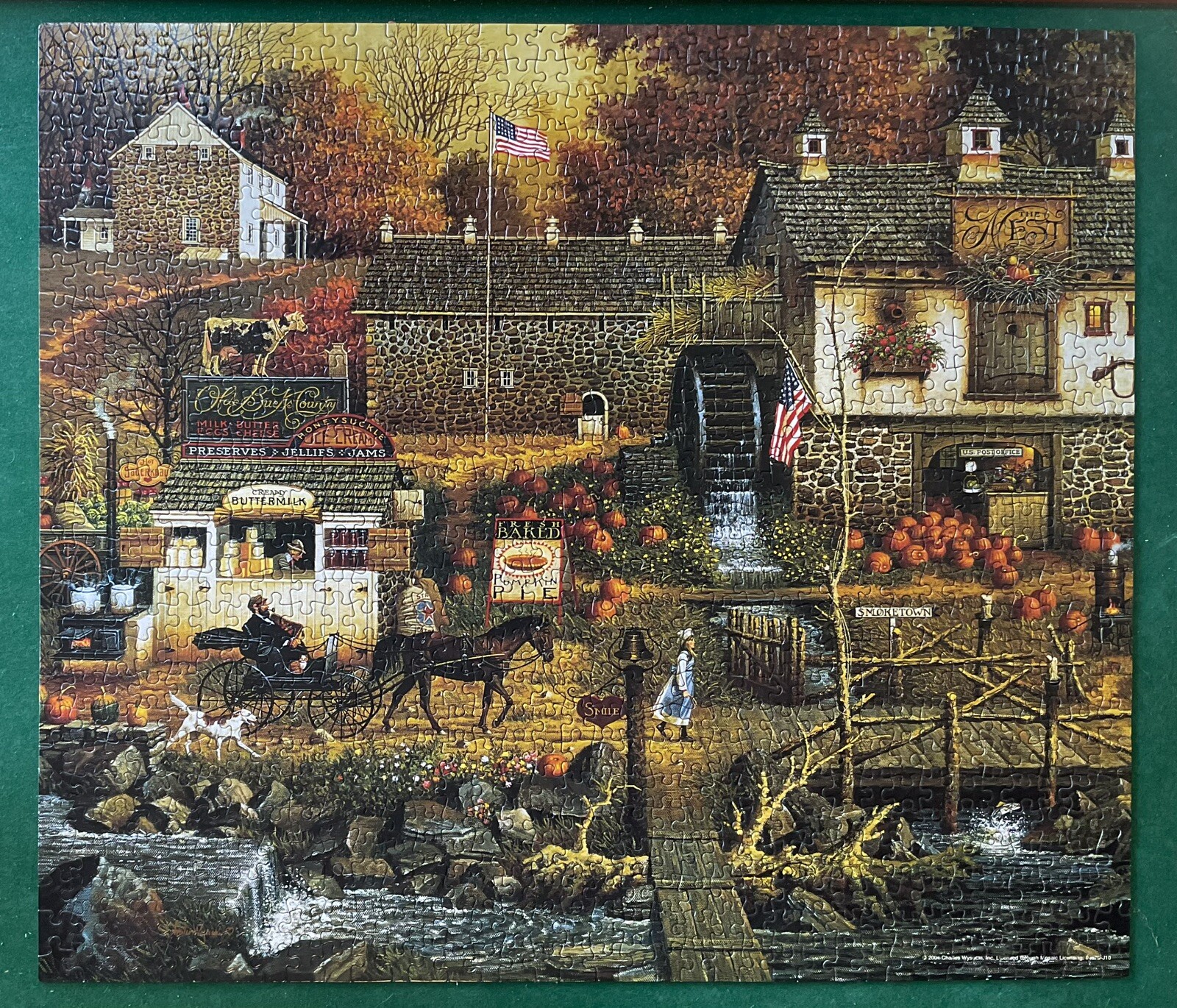 *COMPLETE* 2004 Charles Wysocki Puzzle, OLDE BUCK’S COUNTY, 1000 Pc ...