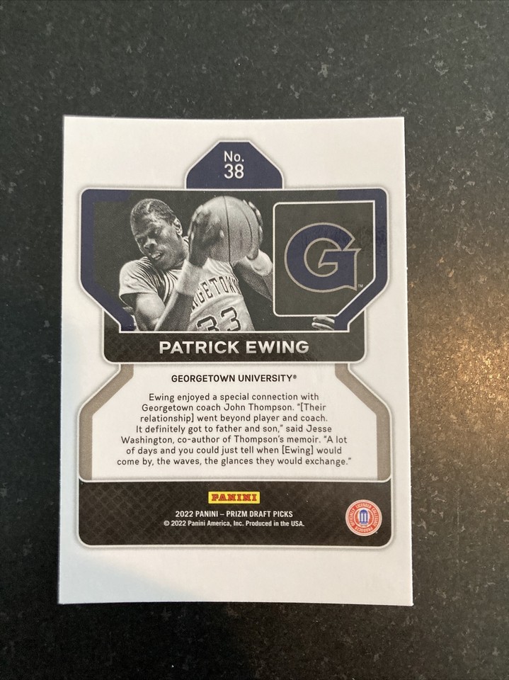 PATRICK EWING 2022 Panini Prizm Draft Picks base card #38 Mint ...