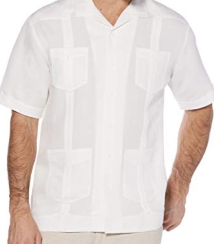 3 Cubavera Short Sleeve Embroidered Guayabera Shirts White XL Ramie ...