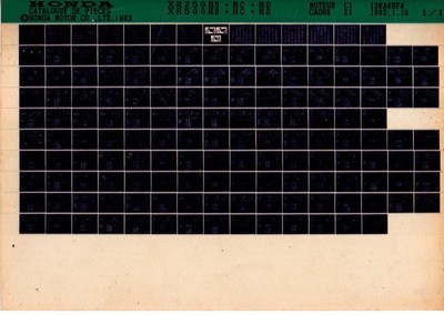 Microfiche HONDA XR250R RB RC RC XR 250 500 R MOTO | eBay