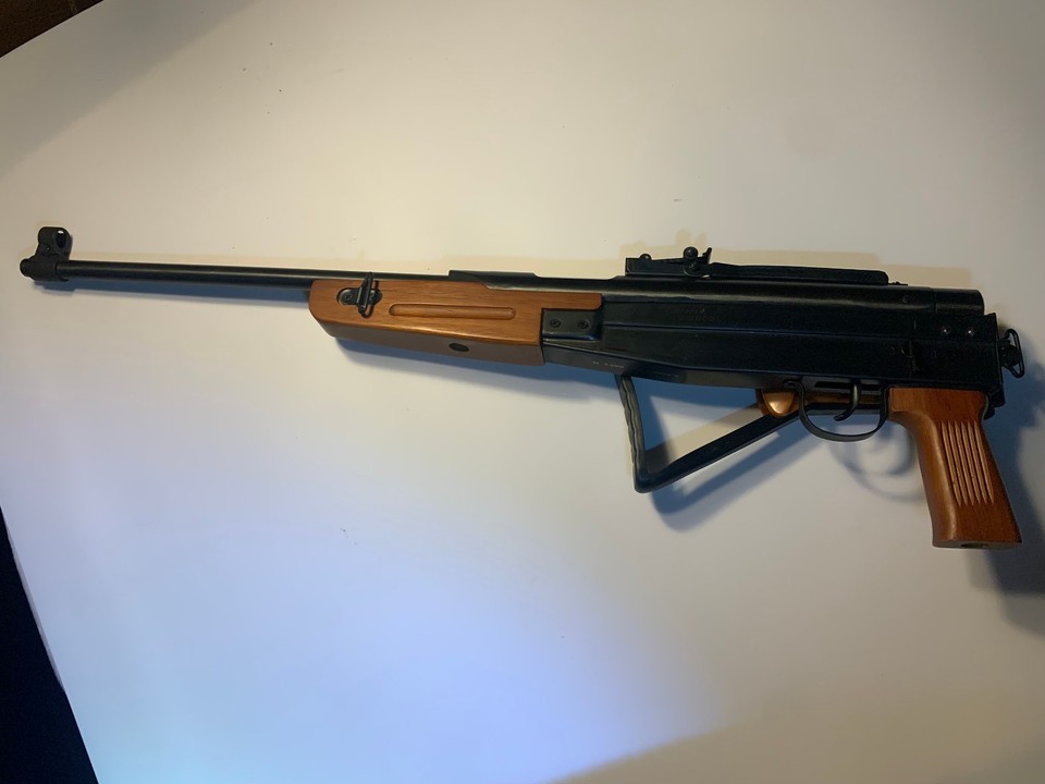 Mrodair Snow Peak folding stock pellet rifle. AK47 trainer. .22 single ...