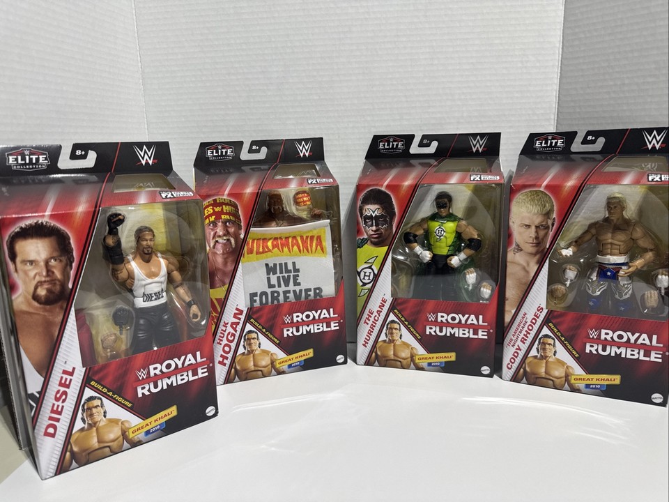 Royal Rumble Set Of 4 WWE Elite Collection Action Figure Great Khali ...