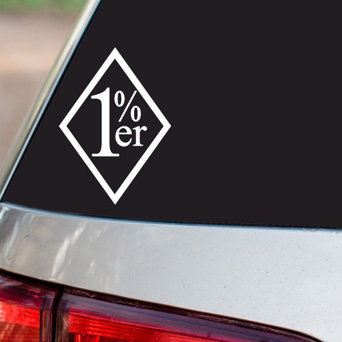 1% ER One PERCENTER Sticker All sizes Regular & Chrome Colors | eBay