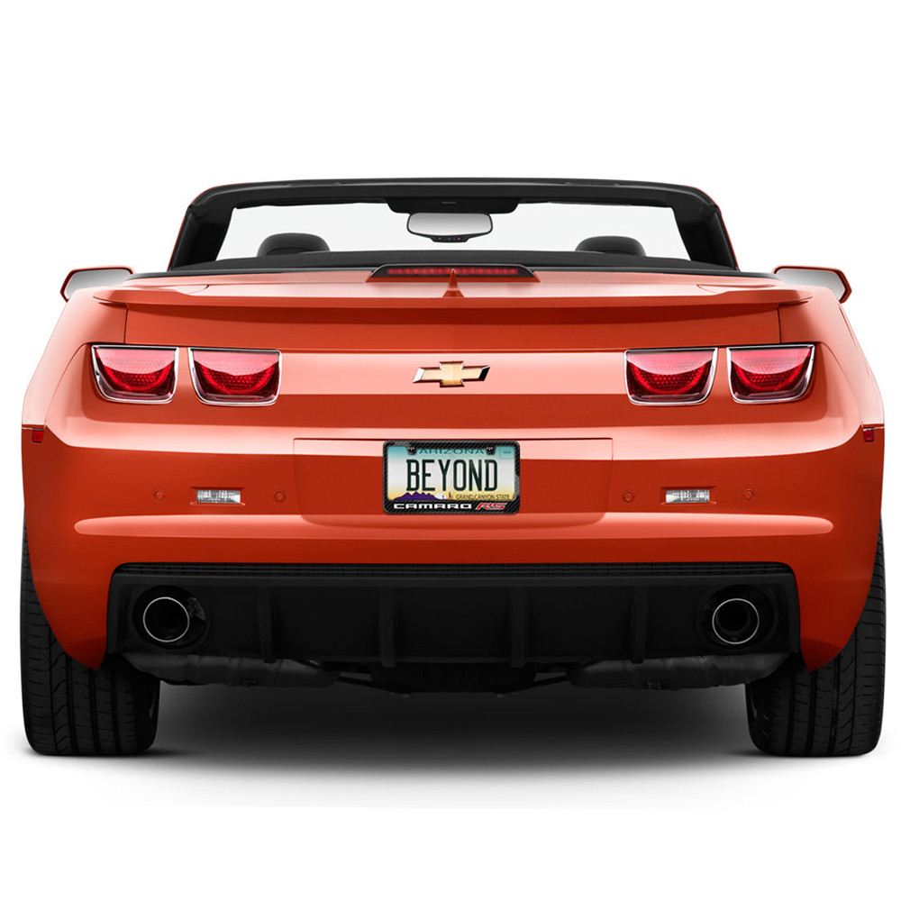 2010 Chevrolet Camaro RS Black Real Carbon Fiber License Plate Frame ...
