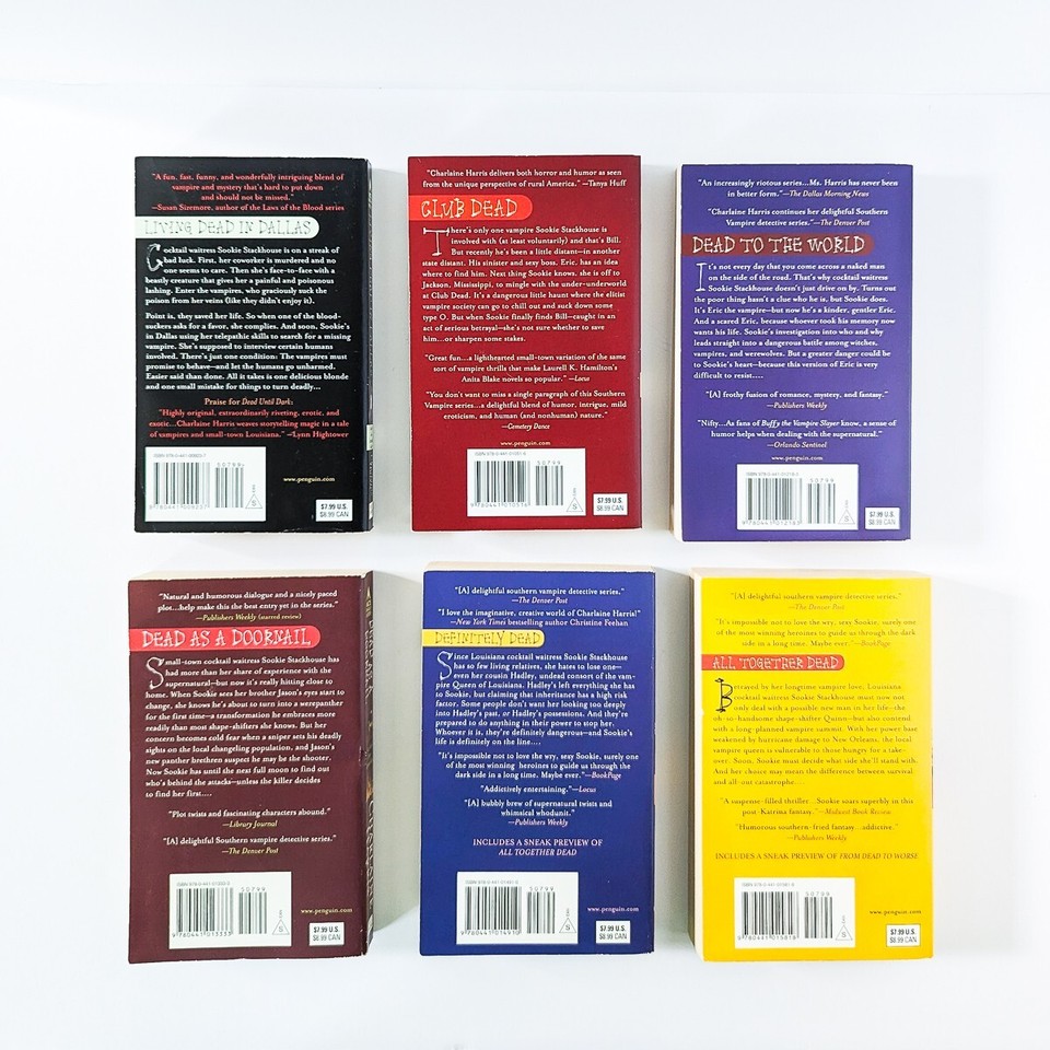 SOOKIE STACKHOUSE 6 Paperback Book Lot Charlaine Harris - HBO True ...