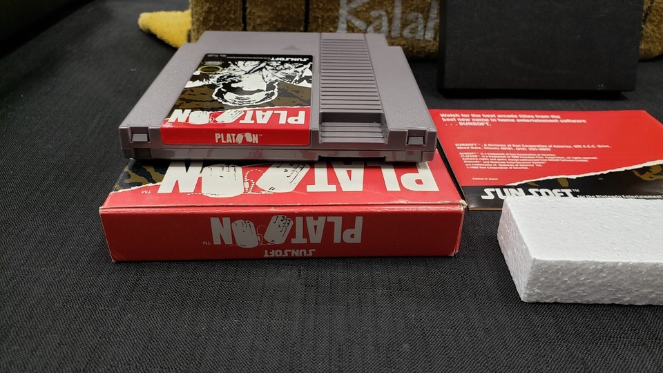 CIB PLATOON NINTENDO NES VIDEO GAME COMPLETE IN BOX W/ PROTECTOR CASE ...