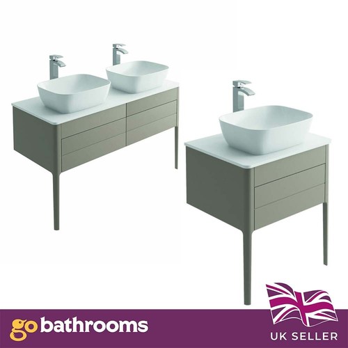 Signite Bathroom Vanity Unit Floor Standing Matt Grey /Counter Top 800 ...
