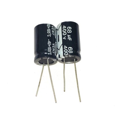 10pcs 400v 68uf 68mfd aluminum electrolytic capacitor 16×25mm | eBay