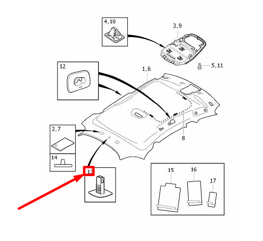 VOLVO V40 Dachhimmel Clip 31320487 NEU ORIGINAL online kaufen | eBay