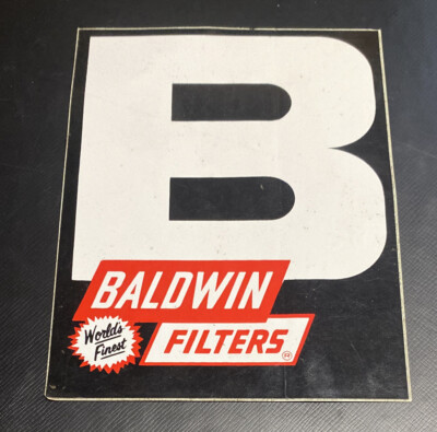 BALDWIN Filters Original Vintage 1960’s Racing Decal/Sticker Unused ...