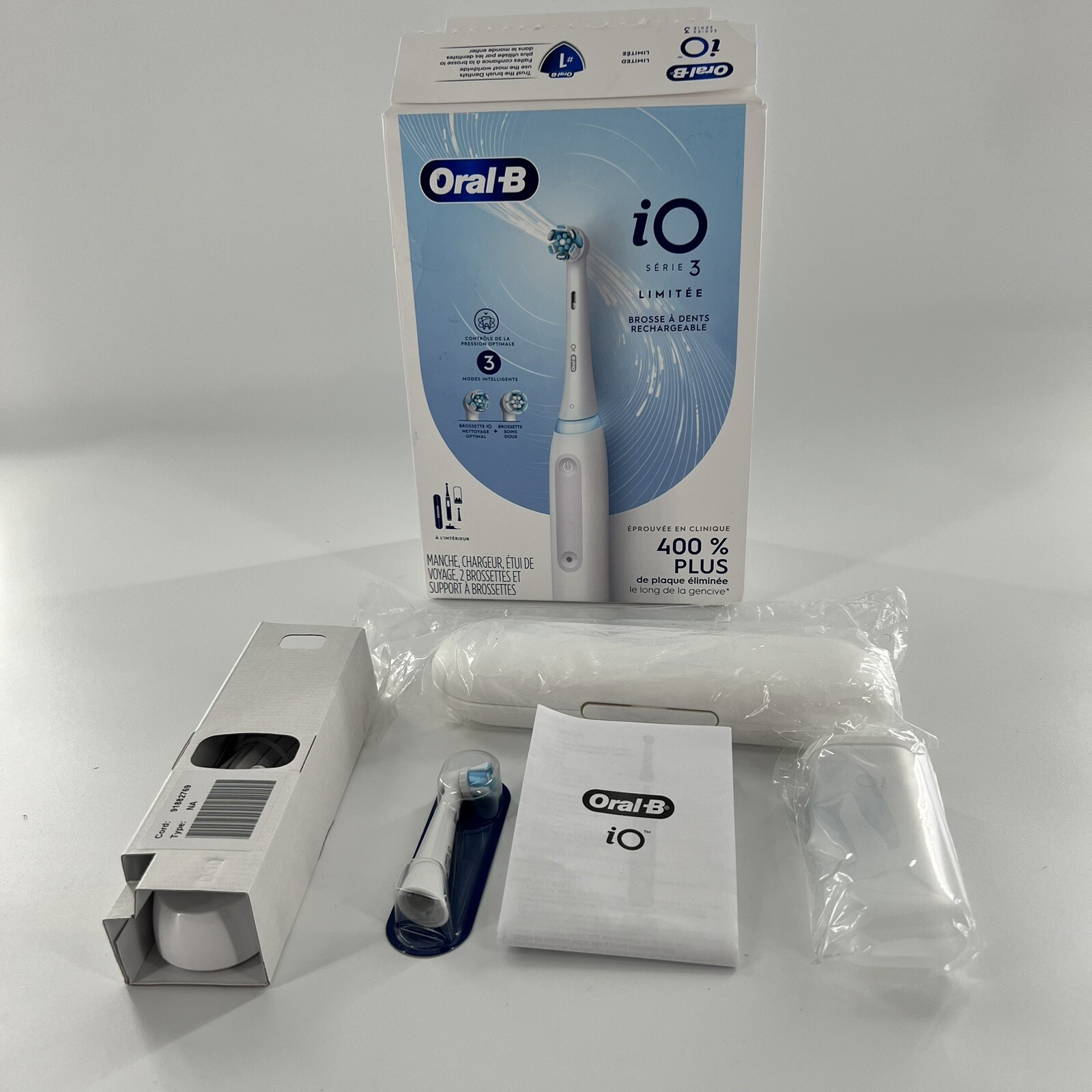 Oral-B iO Series 3 Rechargeable Toothbrush Open Box White *Missing 1 ...