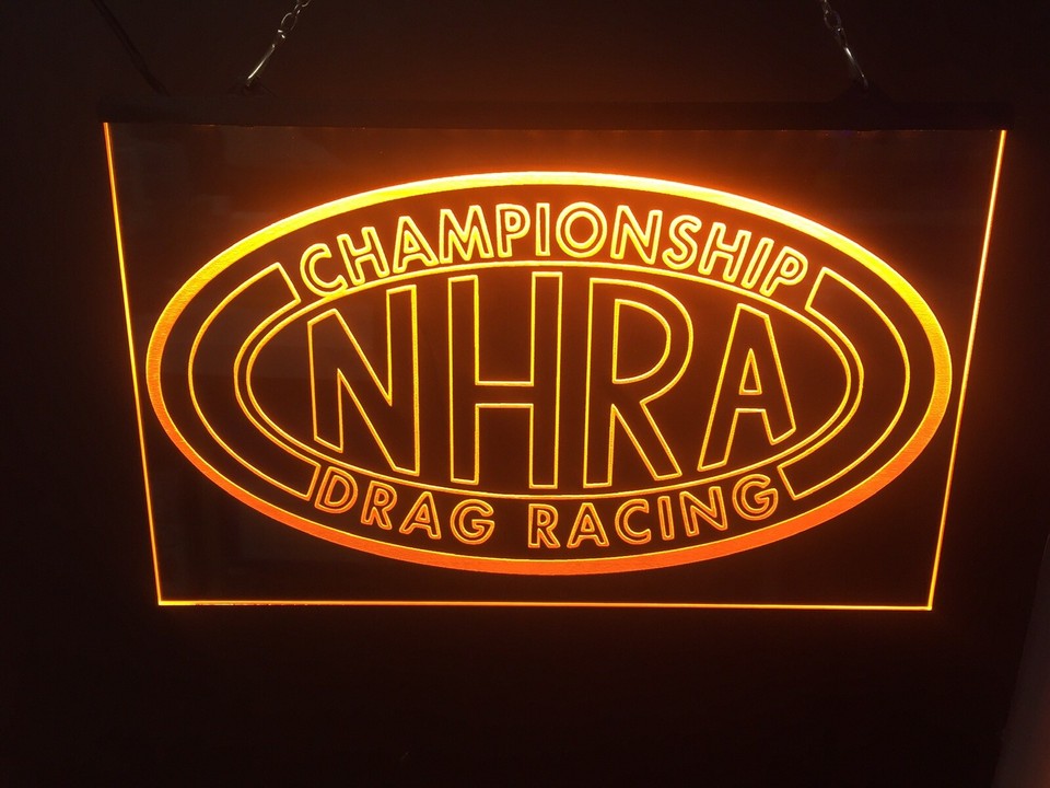 Nhra Drag Racing Custom Led Light Sign Game Room , Bar , garage | eBay
