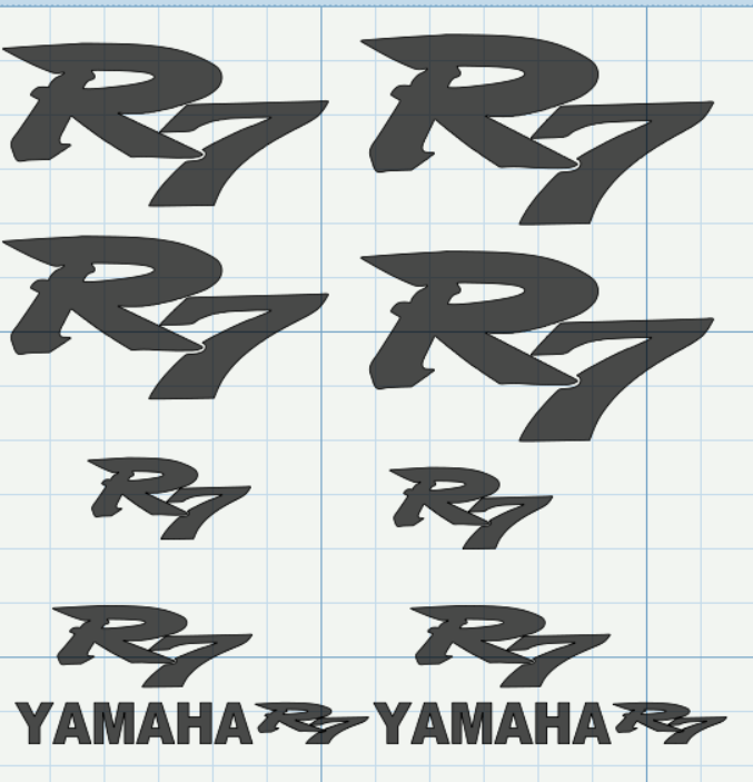 Yamaha R7 Motorcycle helmet decals, Sticker Decal sheet. | eBay