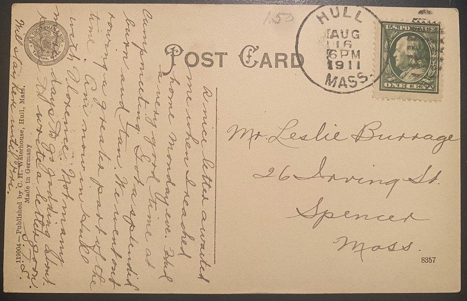 Hull, Mass - Spring Street Hull Village Vintage Postcard | eBay