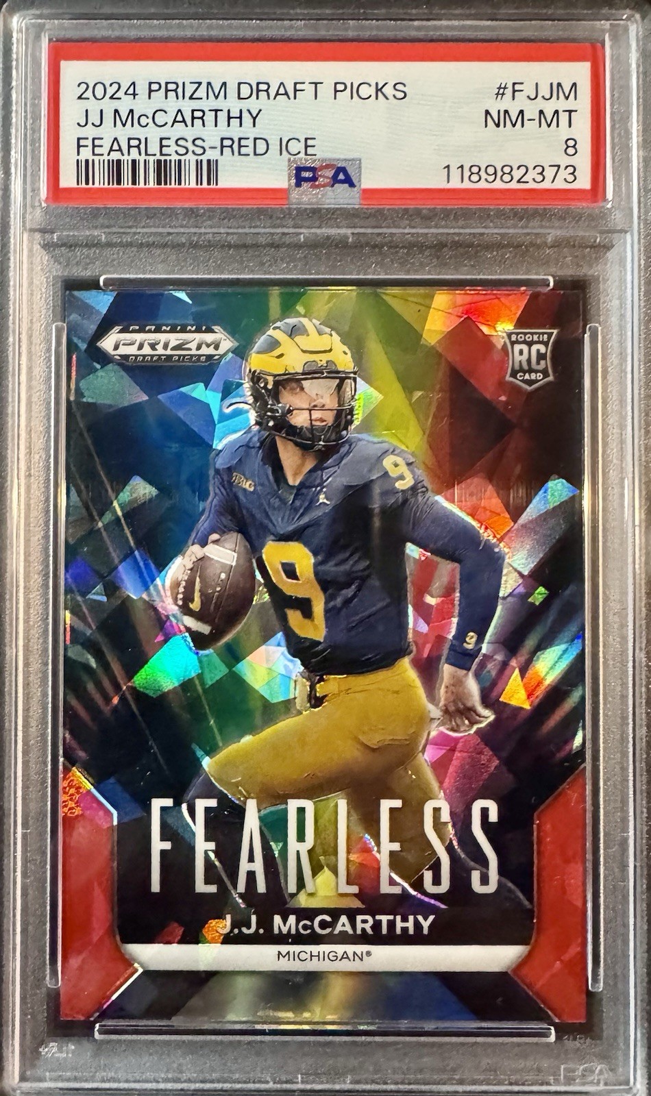 2024 Panini Prizm Draft Picks - Fearless J.J. McCarthy #F-JJM Red Ice ...