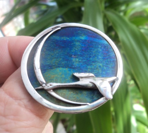 Scottish Sterling Silver Brooch Pat Cheney John Ditchfield Glass ...