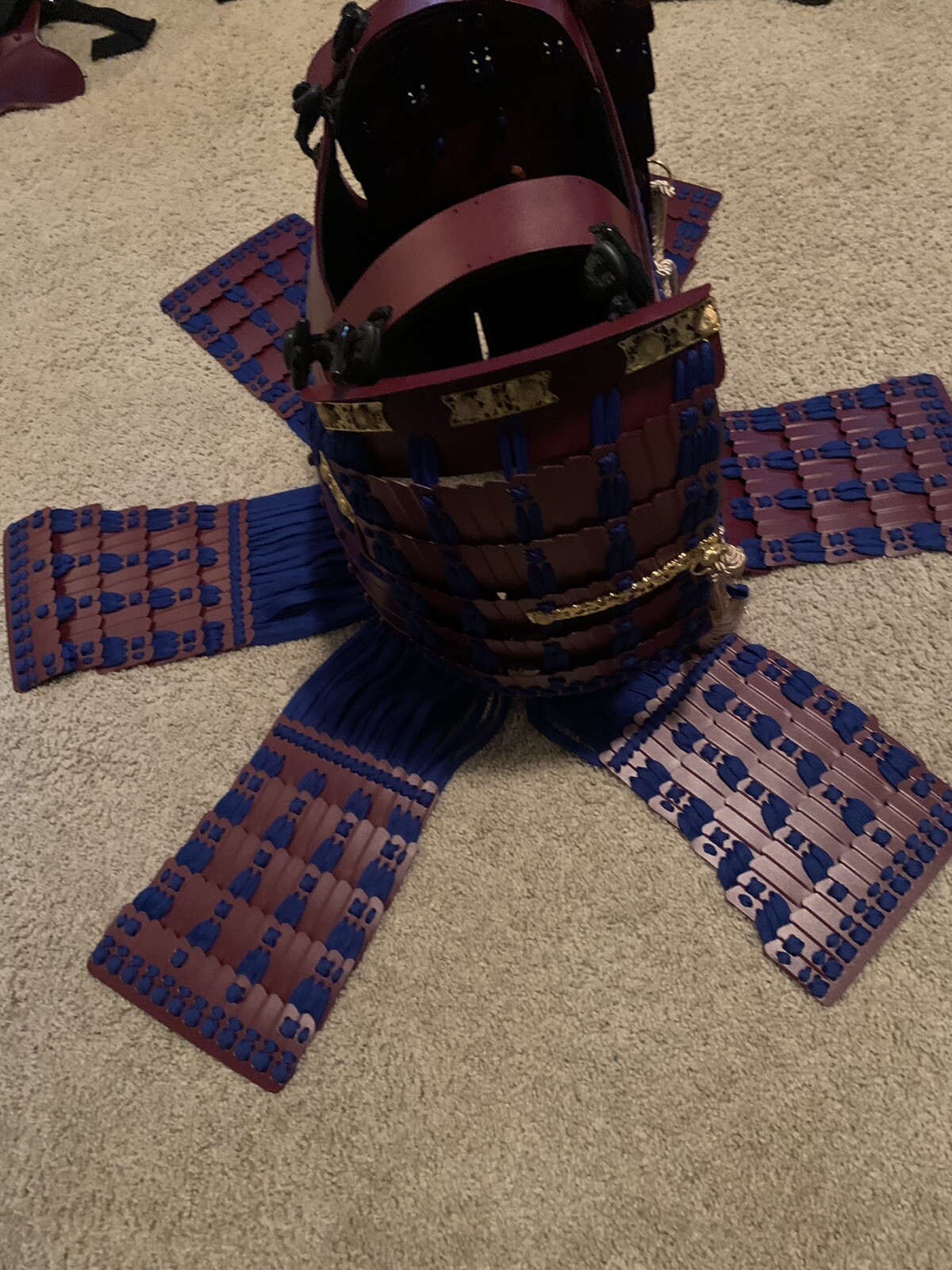 Iron & Silk Japanese Phoenix red & blue Samurai Armor wearable Suit | eBay