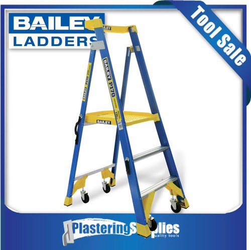 Bailey Platform Ladder P170 0.9m 3 Step Fibreglass Stepladder FS13530 ...