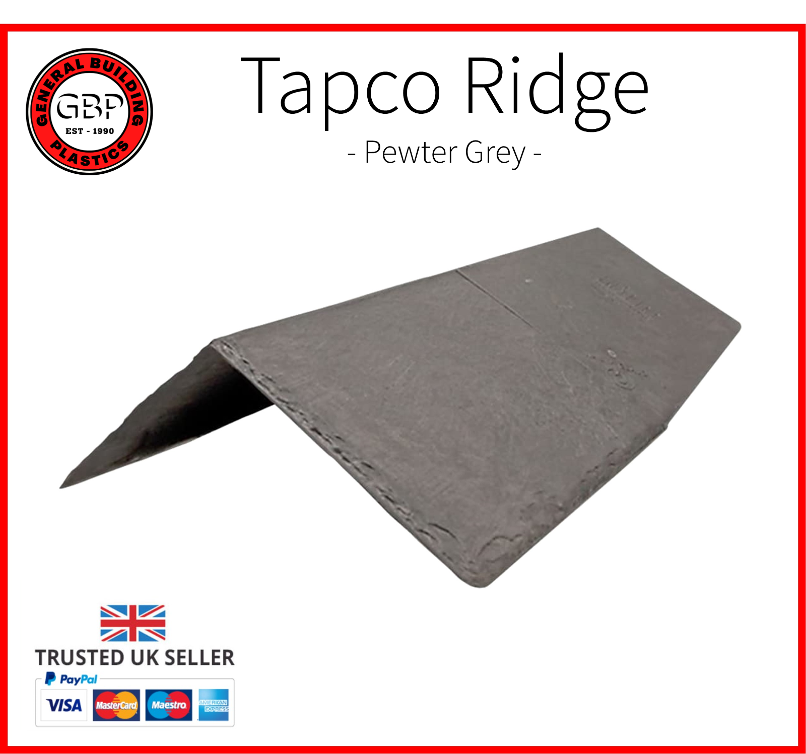 Tapco Roof Tile Conservatory Slate Synthetic Porch Garage Shed Plastic ...