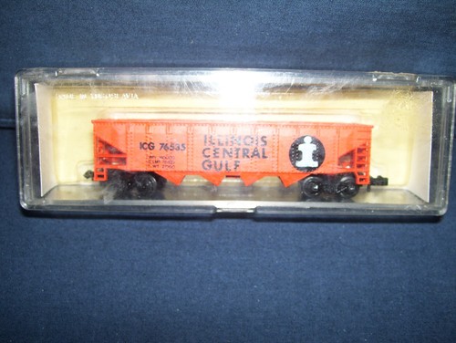 Model Power Illinois central Gulf Hopper ICG 76535 N Scale Used Orange ...