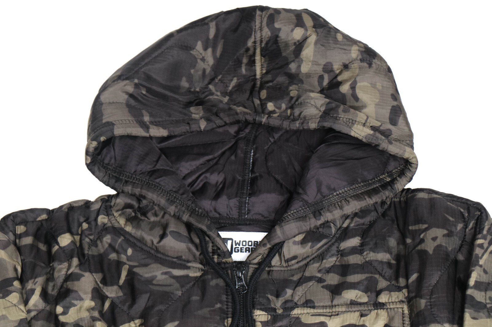 Woobie Gear Jacket 2.0 Full Zip Hoodie Black OCP Woodland Cold Weather ...
