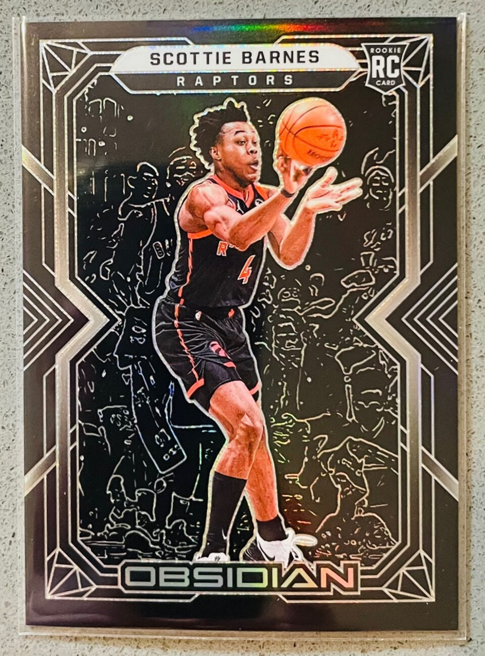 2021-22 Panini Obsidian Basketball #154 Scottie Barnes Rookie RC Card ...