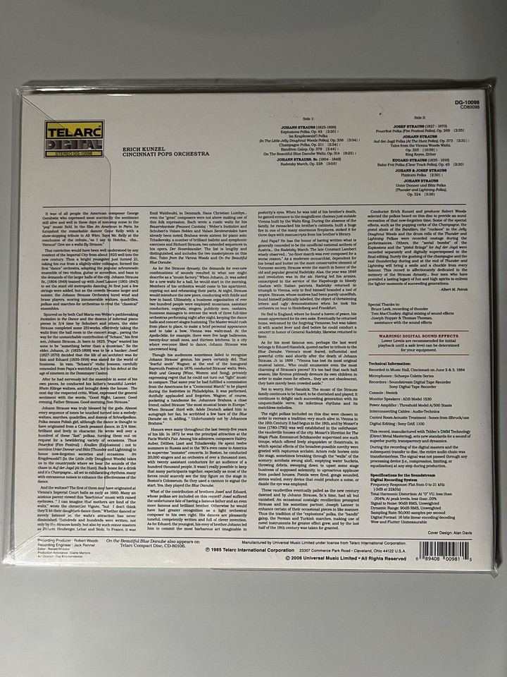 Ein Straussfest Erich Kunzel Telarc Audiophile vinyl | eBay