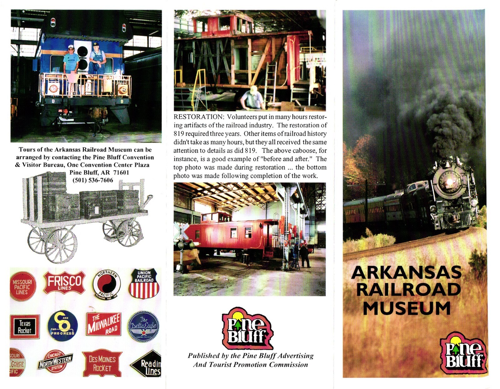 Arkansas Railroad Museum Pine Bluff Brochure | eBay