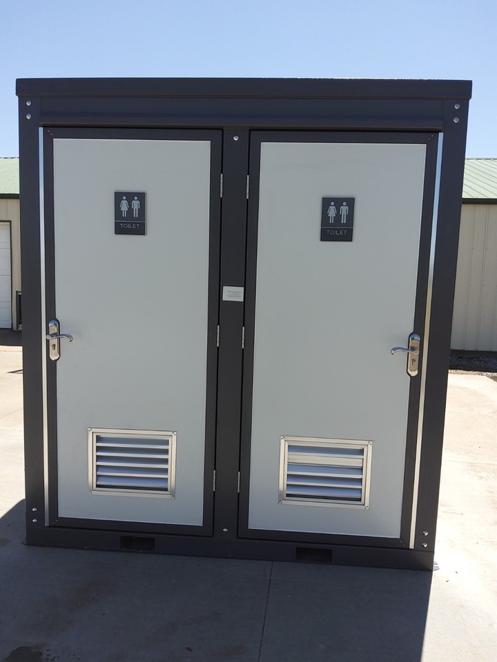 Outdoor Dual Portable Restroom Mobile Bathroom w/ Sink Toilet 110V ...