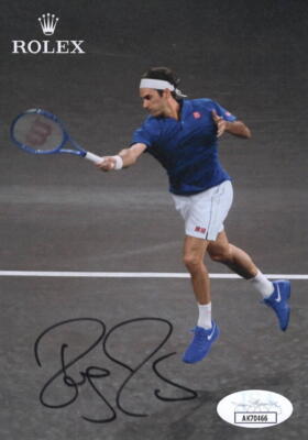 Roger Federer Signed Autograph 4x6 Photo Card Wimbledon Tennis Champion ...