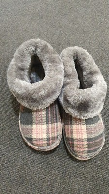 BNWT JO+JOE LADIES MULTICOLOURED CHECKED BOOT STYLE SLIPPERS SIZE 4 ...