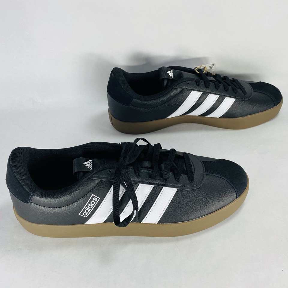 New! Adidas Men’s Size 12 VL Court 3.0 Skateboarding Black/White ...