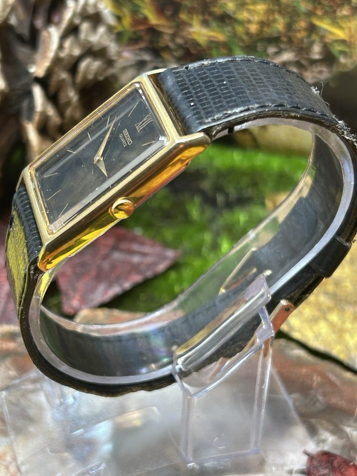 Vintage Men’s Gold Tone Seiko Tank Style Quartz Watch. Runs Great Keeps ...