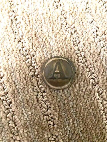 Excavated Confederate Block "A" Button 2-Piece Button Face (no shank or ...