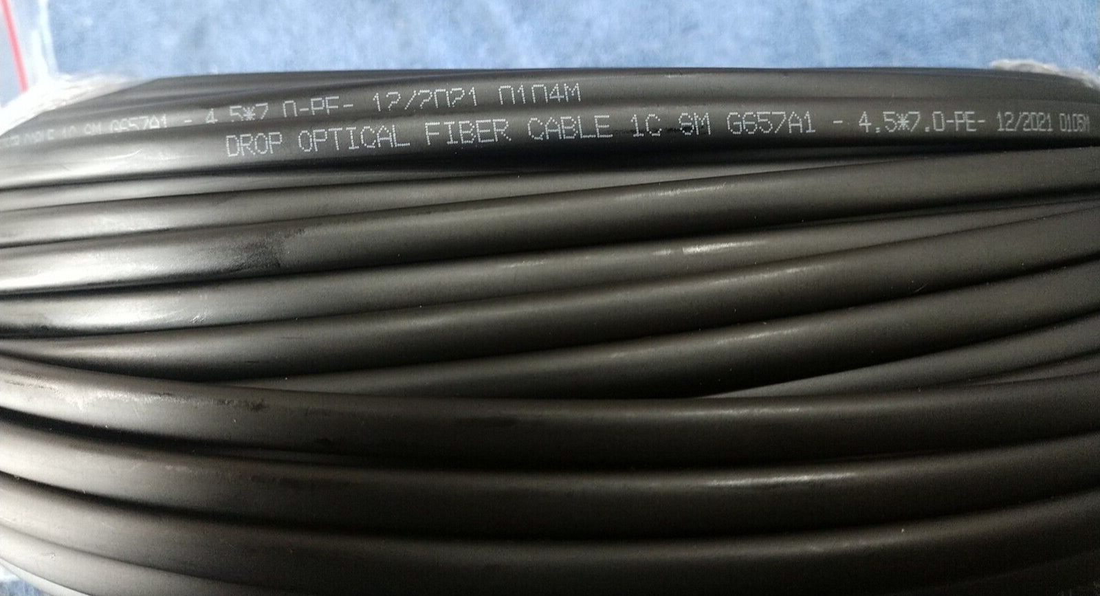 NWS Drop Optical Fiber Cable 400ft SC/APC PIGTAIL SM FLATDROP 18" 3MM ...