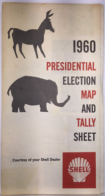 Shell 1960 Presidential Election Map and Tally Sheet | eBay