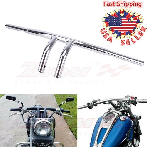 1-1/4" Fat T-Bars Handlebars 8" Rise Drag Bars For Harley Dyna Softail ...