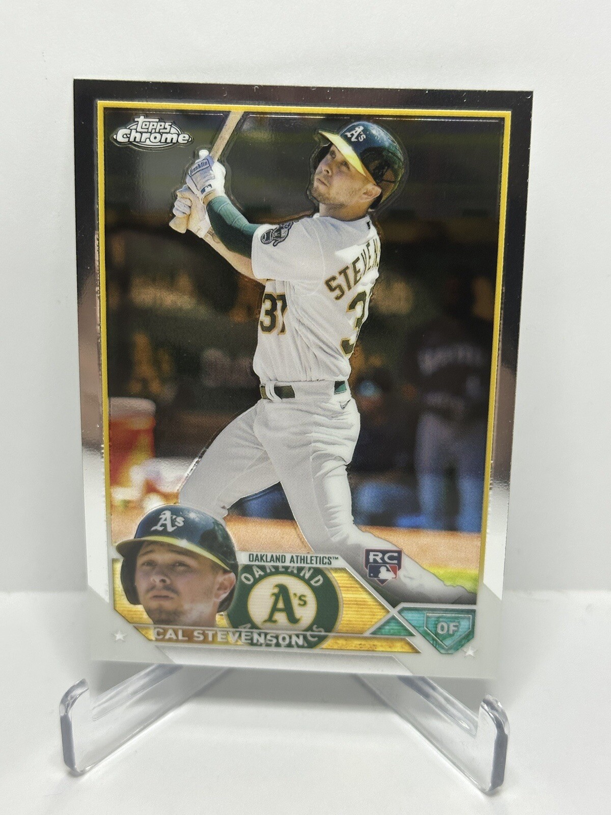 Cal Stevenson Base Rookie RC 2023 Topps Chrome Card #199 Oakland ...