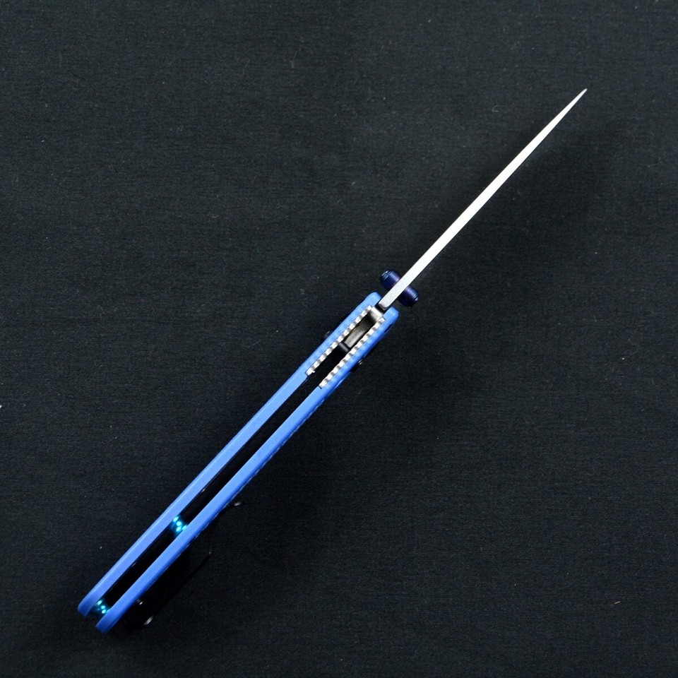 535 Axis Survival Pocket Knife 440C Blade G10 Handle Blue | eBay