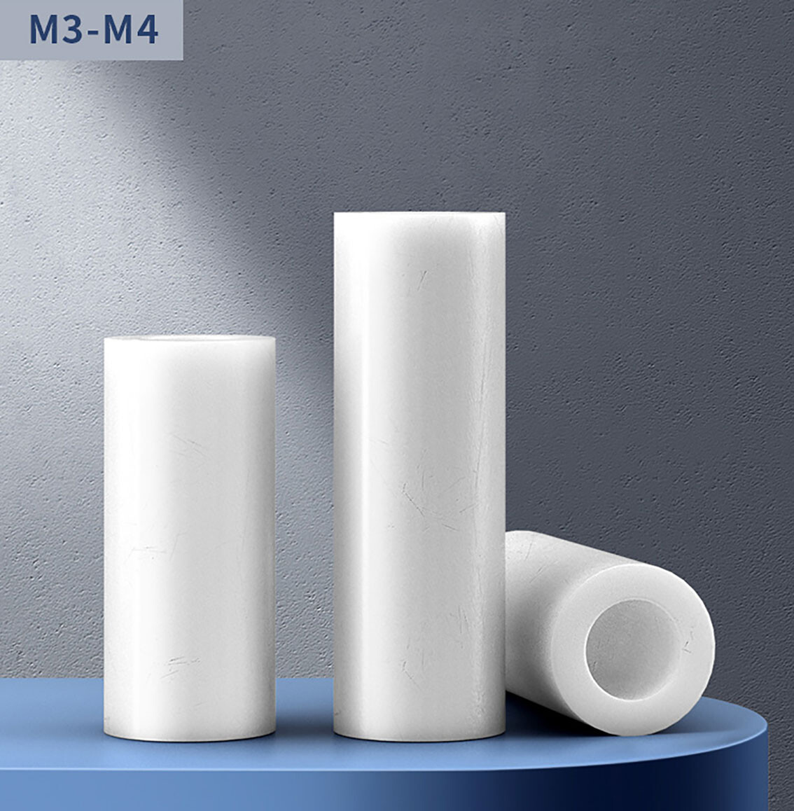 M3-M8 White Plastic Nylon Column ABS Non-Threaded Spacer Washer Round ...