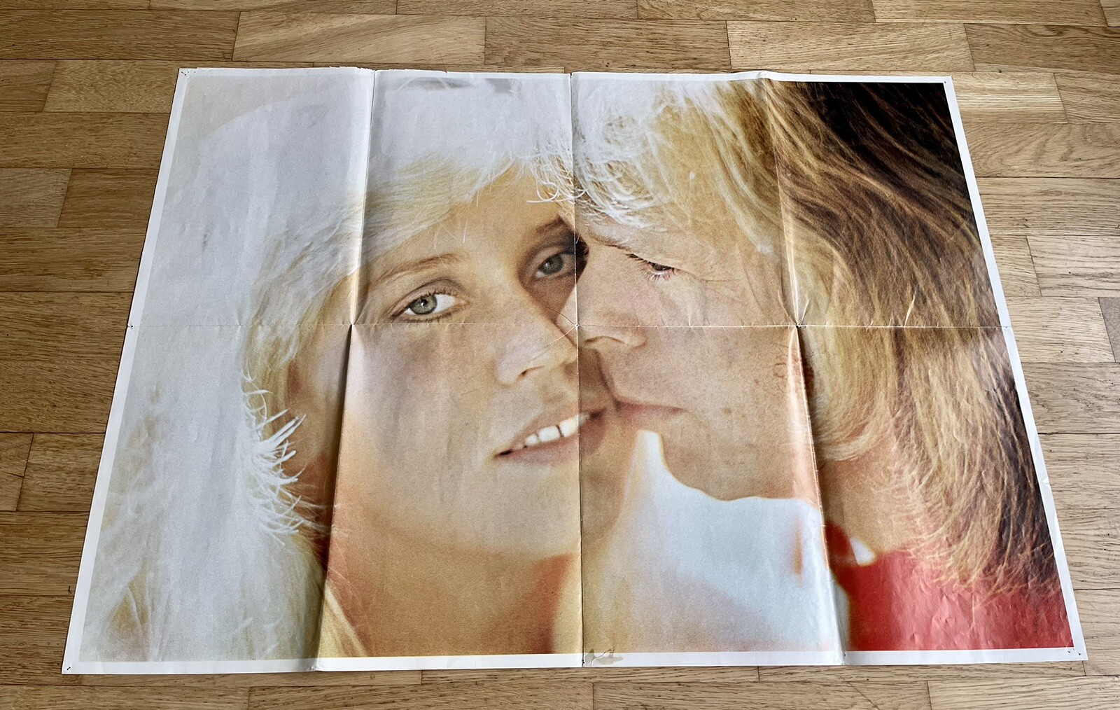 ABBA 1977 Björn & Agnetha Kissing Swedish Poster Music Magazine 1970s ...