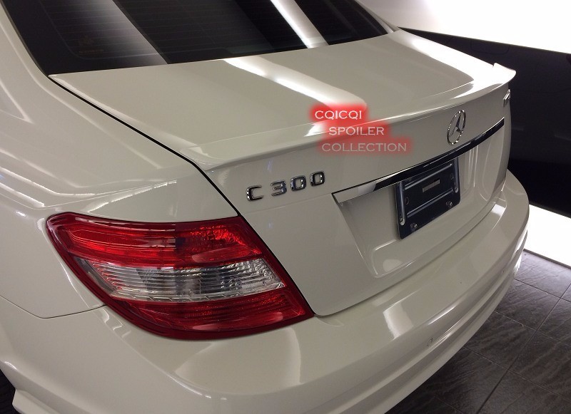 Painted BENZ W204 Sedan OEM roof spoiler + A type trunk spoiler color ...