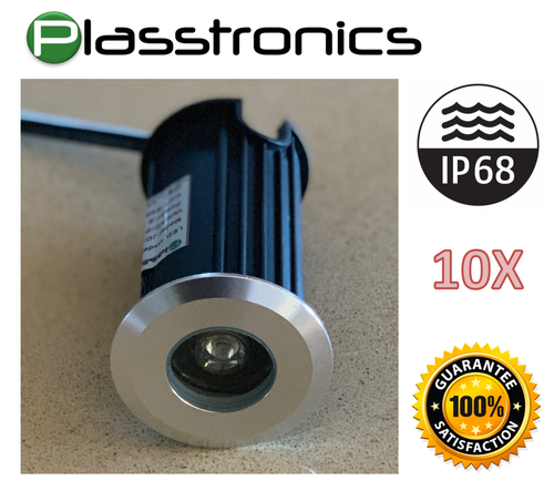 10X 2W 12V LED Outdoor mini Deck Light Garden Path Warm White IP68 304 ...