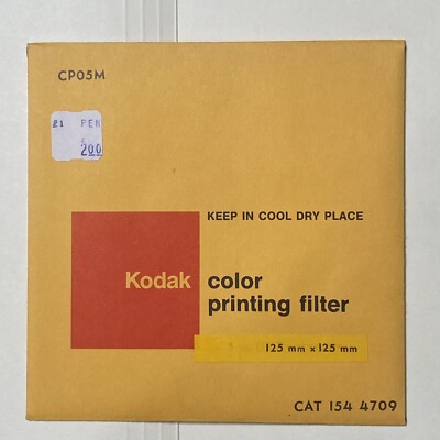 Kodak color printing filter 12,5 x 12,5 cm CP05M CAT. 154 4709 NEW ...