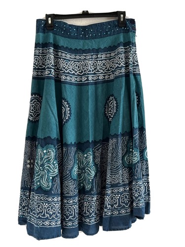 I.N. San Francisco Womens Skirt Side Zip Multicolor Embellished Size 11 ...