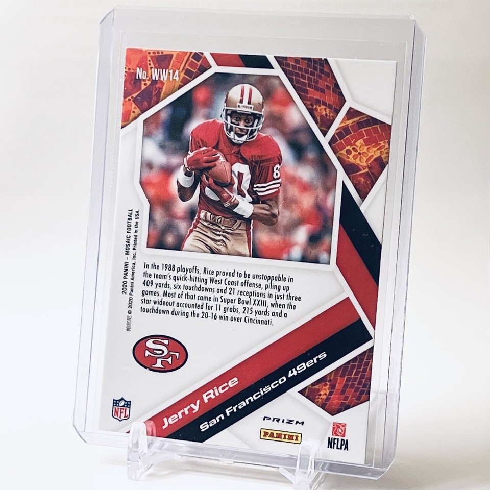 🏆2020 Panini Mosaic - Will to Win Mosaic #WW14 ~ JERRY RICE 🍚 ~ Silver ...