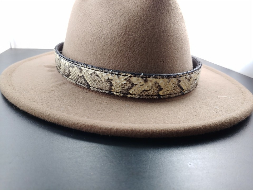 Western cowboy cowgirl Real BURMESE PYTHON snake skin hat band band ...