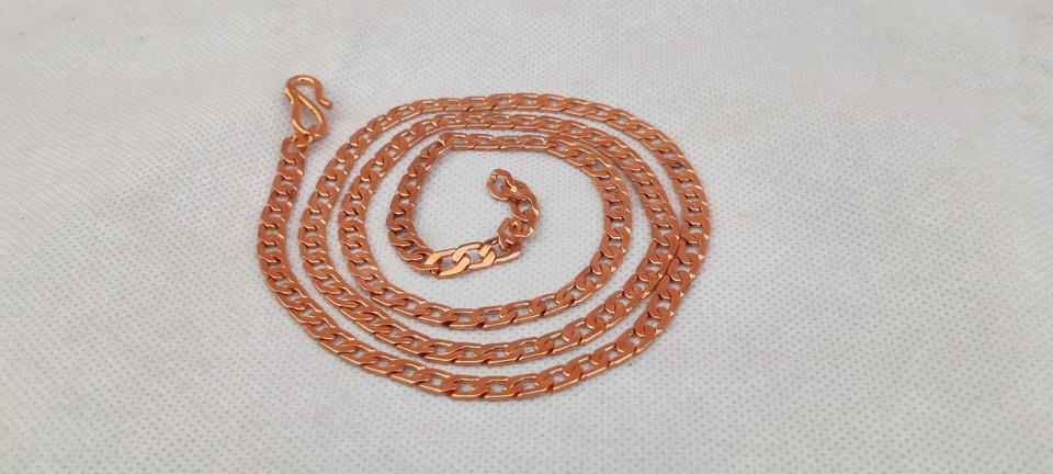 100% Pure Solid Copper Chain Necklace Eco Friendly Chain copper Healing ...