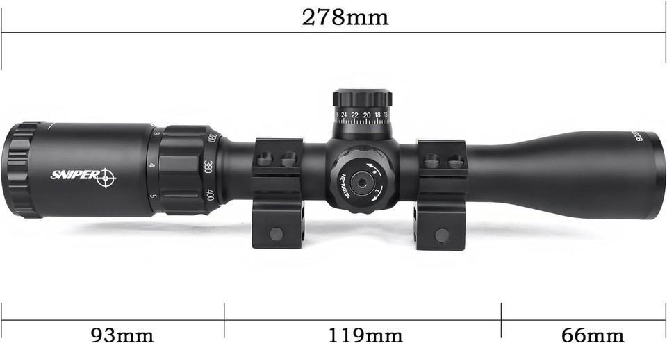MT2-7X32CB Crossbow Scope R/G/B Illuminated Rifle Scope W/ ring for ...