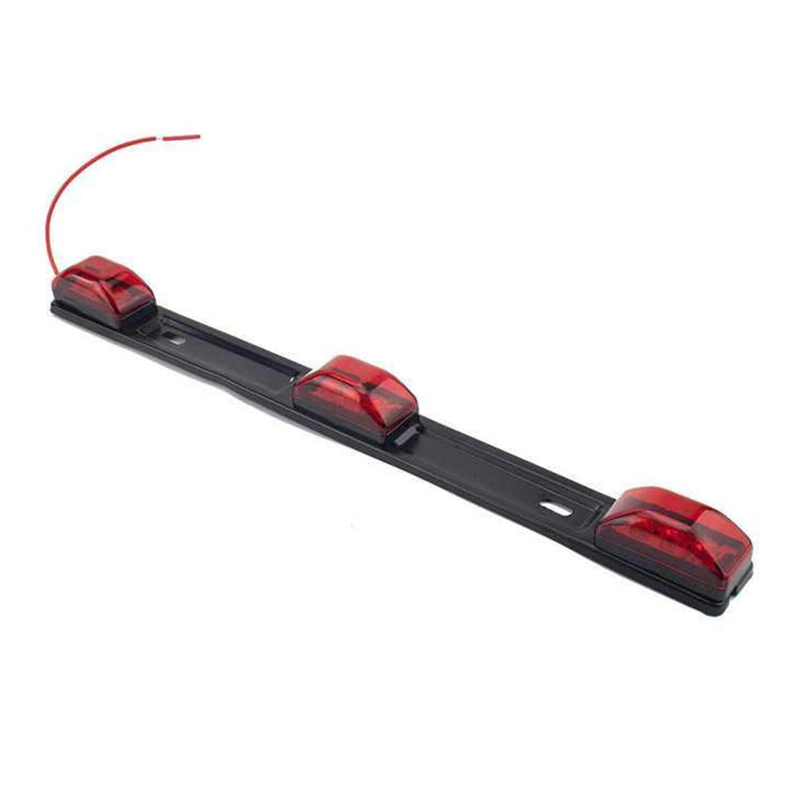 1X Red LED Stainless Rear Clearance ID Marker Light Bar Truck Trailer ...